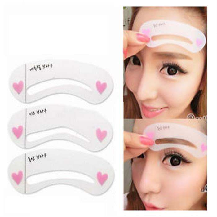Stiker Cetakan Alis mata Template 3in1 Eyebrow original korean | Lazada ...