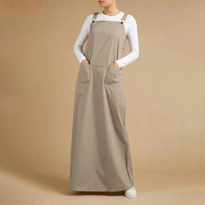 [Hijab Fashionable.id] Baju Overall Muslim Modern ZASYA OVERALL Bahan Linen Baju Overall Casual ...