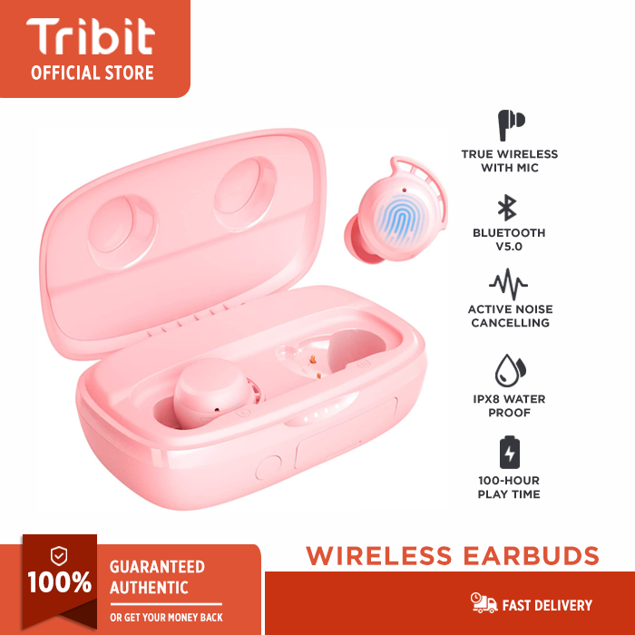 Tribit Flybuds 3100H Playtime Bluetooth 5.0 IPX8 Waterproof Touch ...
