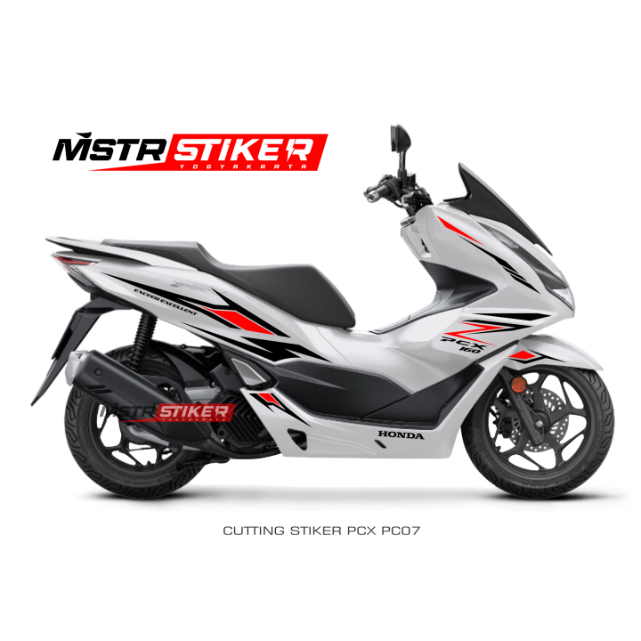 stiker Variasi Honda new PCX 160 Putih Skotlet cutting stiker aksesoris ...