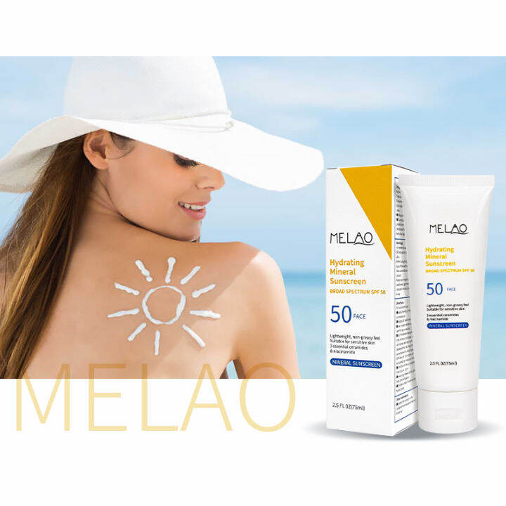 MELAO Sunscreen SPF 50 UV Block Whitening Non-Greasy Oil-Free For ...