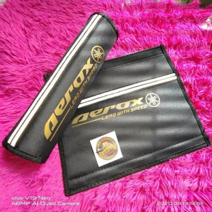 Aerox shock cover (gold font) | Lazada PH