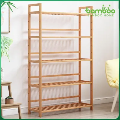 Bamboo Shelf Rack Multifunction Bamboo Shelf Multi-layer simple storage ...