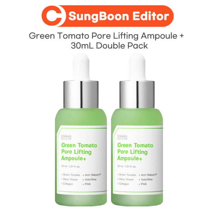 【sungboon editor】sungboon editor Green Tomato Pore Lifting Ampoule+ 30mL Double Pack//K-beauty ...