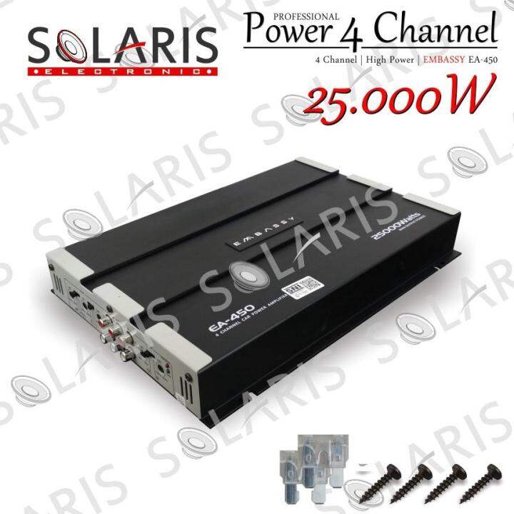 TERMURAH POWER MOBIL 4 Channel 25000 Watt EMBASSY EA-450/amplifier ...
