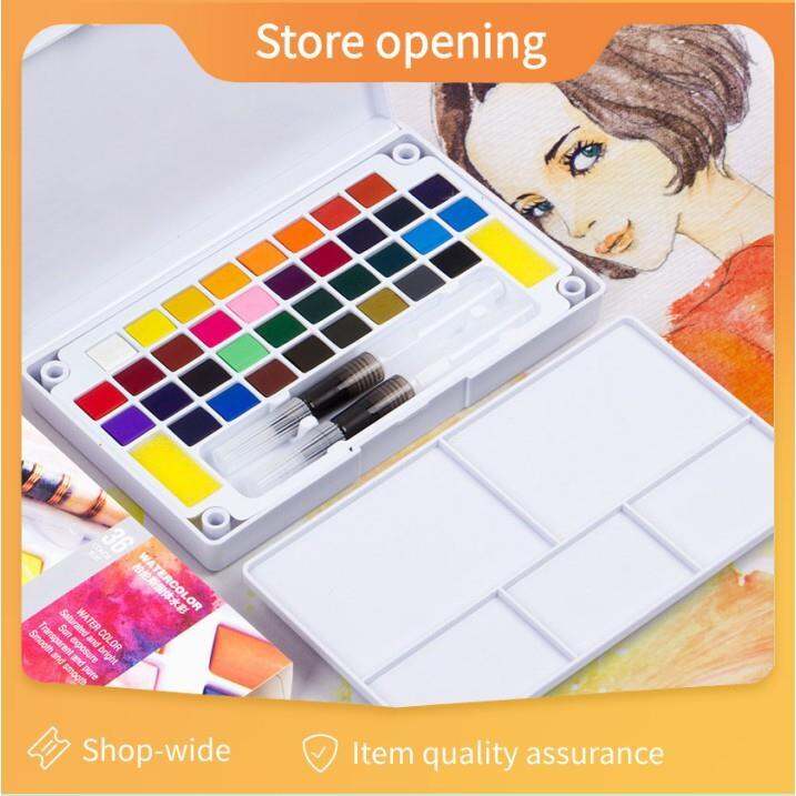 12/18/24/36 Color Solid Watercolor Set professional paint set | Lazada PH