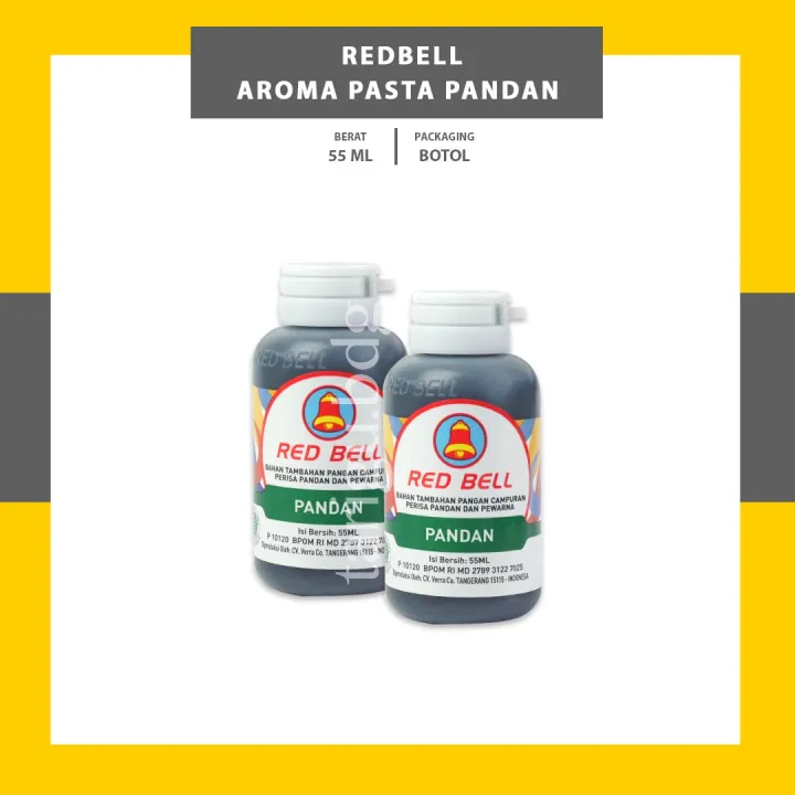 PANDAN RED BELL PERISA MAKANAN 55ML - REDBELL AROMA PASTA PEWARNA ...