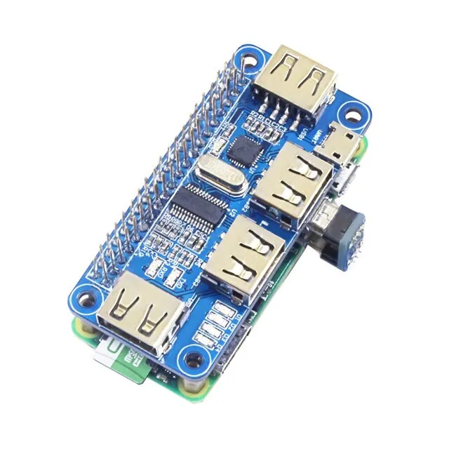 4 Ports Usb Hub Hat For Raspberry Pi 3 / 2 / Zero W Extension Board Usb To Uart For Serial ...