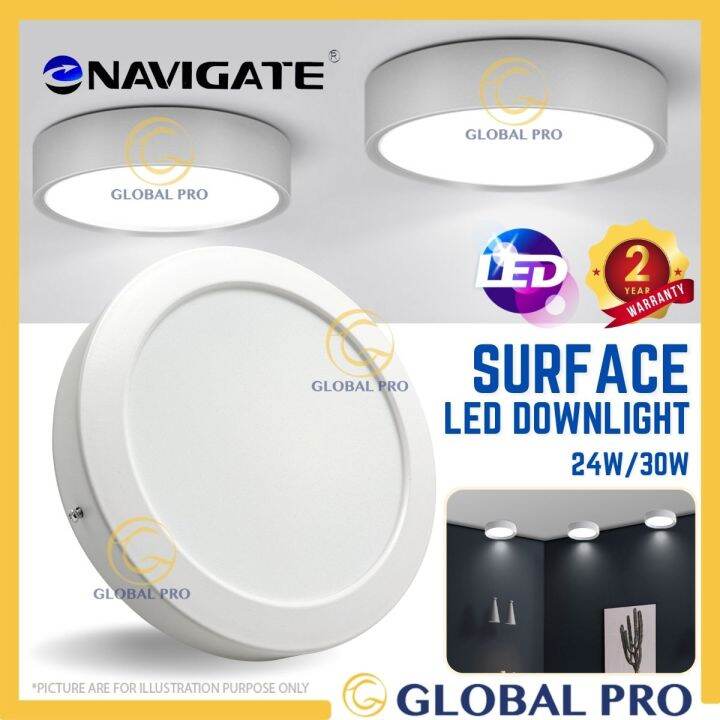 NAVIGATE LED Surface Downlight LED Downlight Ceiling Light Lampu Ruang ...