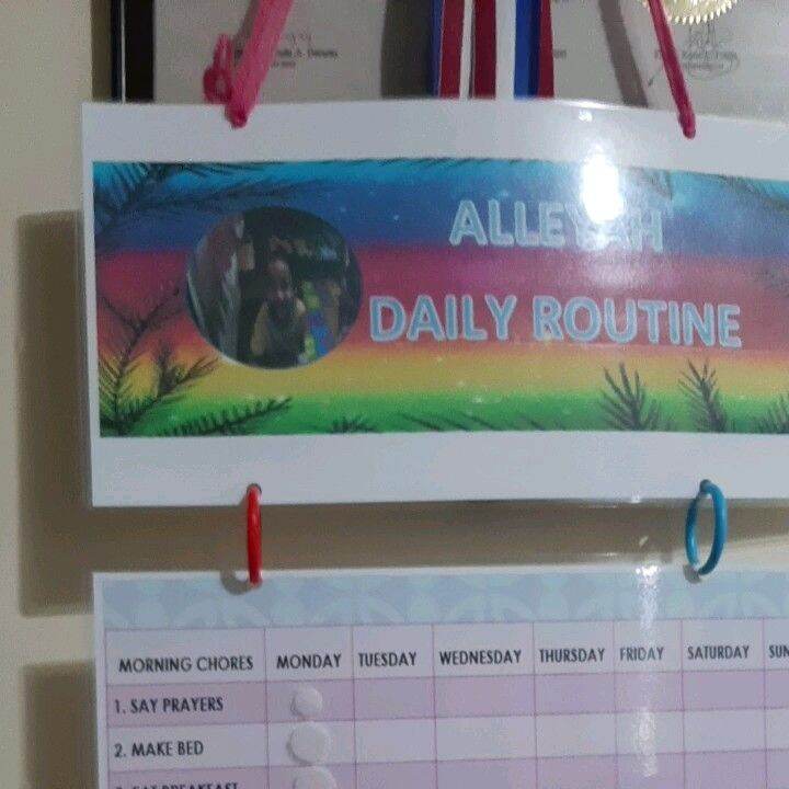 Interactive Velcro Laminated(to do list or daily routine)for kids ...