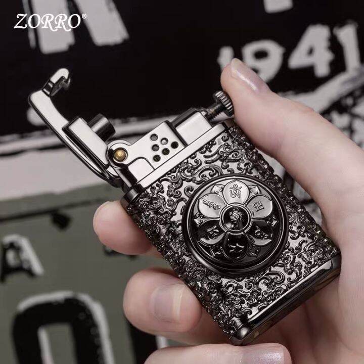 [COD] Zorro zorro kerosene lighter ejection ignition old six-character mantra Z602-102 | Lazada ...