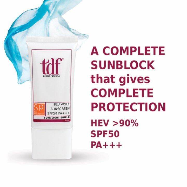 TDF Blu Voile Sunscreen SPF50 PA+++ 50G | Lazada