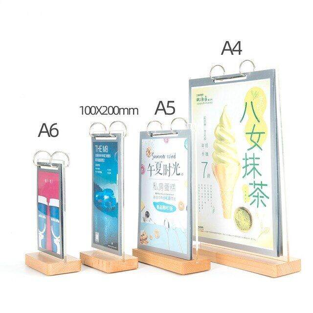 A5 /a4/a6 Acrylic Restaurant Table Sign Holder Display Stand With ...