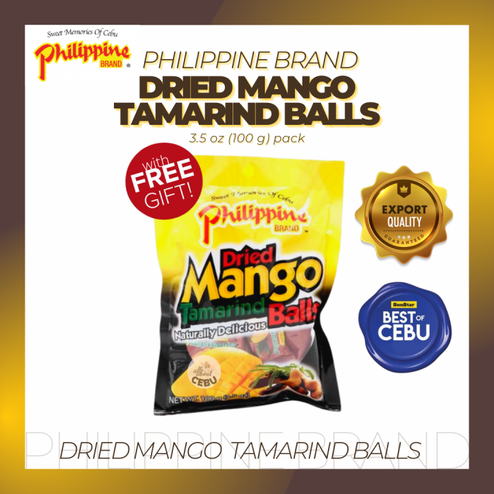 Best Seller Philippine Dried Mango Tamarind Balls 3.5 oz 100 g | Dried Mango Tamarind Candy ...