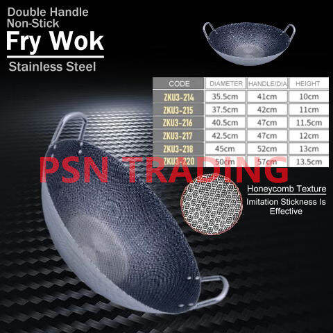 36cm / 38cm / 41cm / 43cm / 45cm / 50cm Non stick Double Handle ...