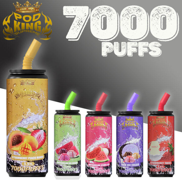 P.O.D KING 7000 P.U.F.F.S Rechargeable/Disposable 4 Ratings | Lazada PH