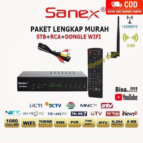 Set Top Box Tv Digital Sanex DVB T2 EWS set box tv digital antena tv ...