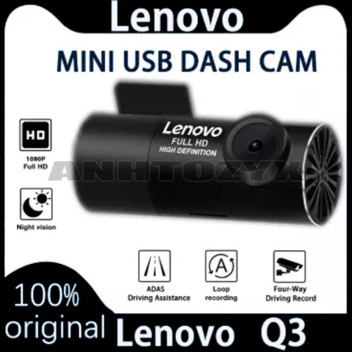 LENOVO Q3 Mini USB Dash Cam recorder 1080P FHD DVR Camera Video ADAS ...