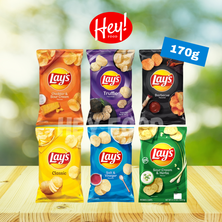 Lay's Potato Chips (180g) Truffle/ BBQ/ Original/ Salt & Vinegar/ Cheesy Cheddar/ Sour Cream ...