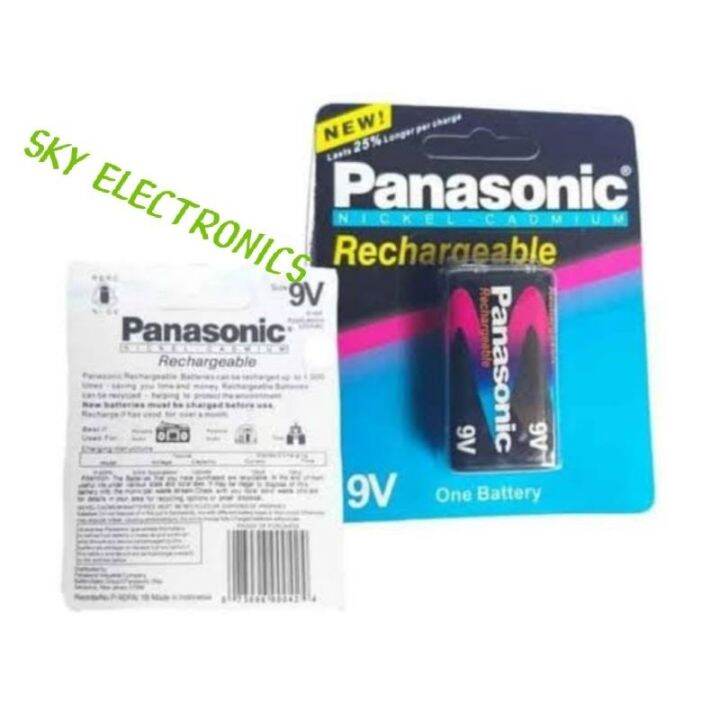 PANASONIC RECHARGEABLE 9V BATTERY NICKEL-CARDMIUM | Lazada PH