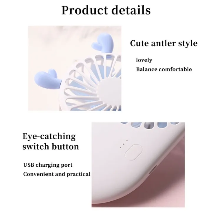 Pocket Fan Hand-Held Rechargeable Portable Bladeless Fan Usb Leaf Mini Fan Handy Fan Charging ...