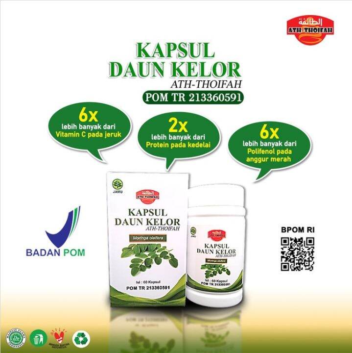 KAPSUL EKSTRAK DAUN KELOR (Moringa Oleifera Folium) ATH THOIFAH ASLI ORI | Lazada Indonesia