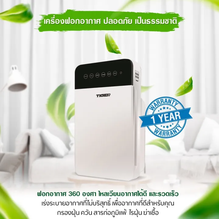WTH เครื่องฟอกอากาศ Air Purifier กรองPM2.5 กำจัดมลพิษสำหรับห้อง32ตรม ...