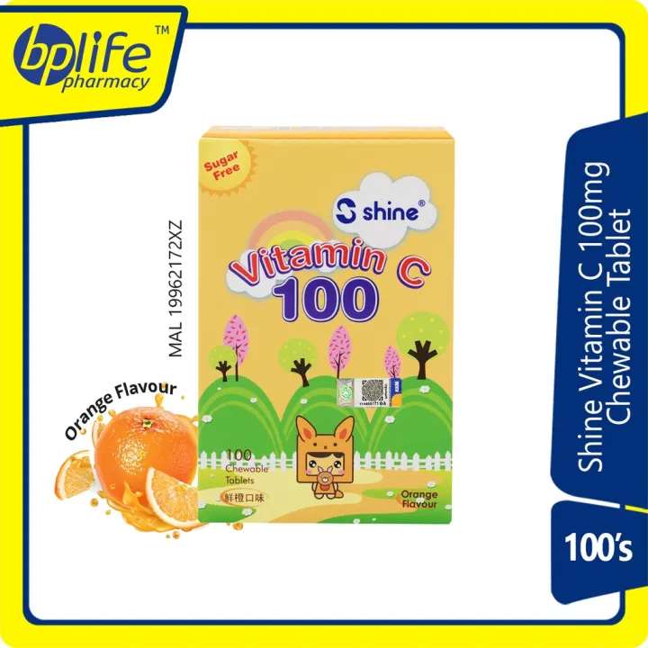 Shine Vitamin C 100mg Chewable Tablet 100s Kids | Lazada