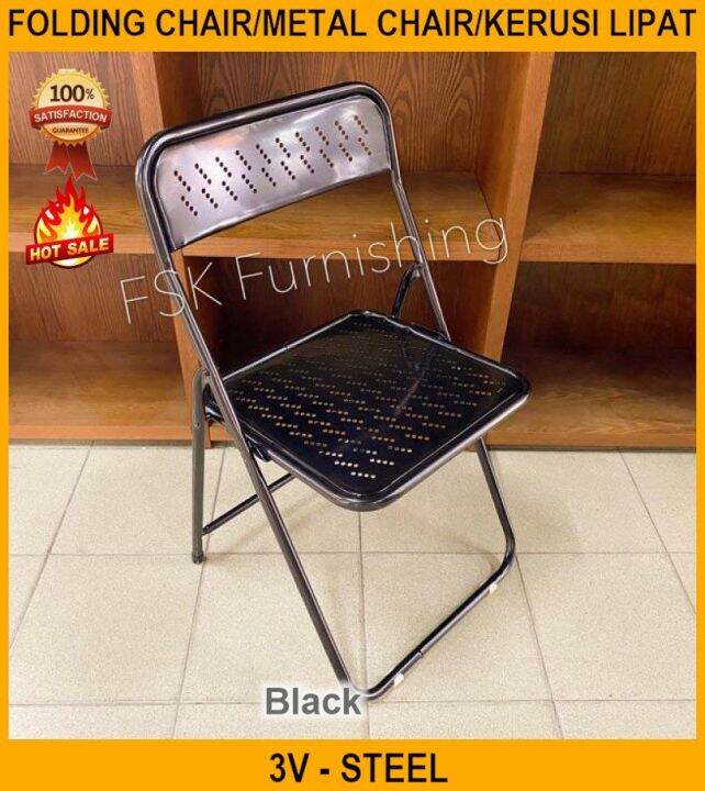 Folding Chair/metal Chair/kerusi Lipat/ - 3V - Steel | Lazada