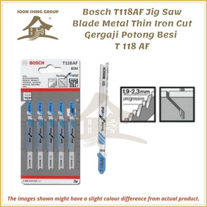 Bosch T118AF Jig Saw Blade Metal Thin Iron Cut Gergaji Potong Besi（Pcs ...