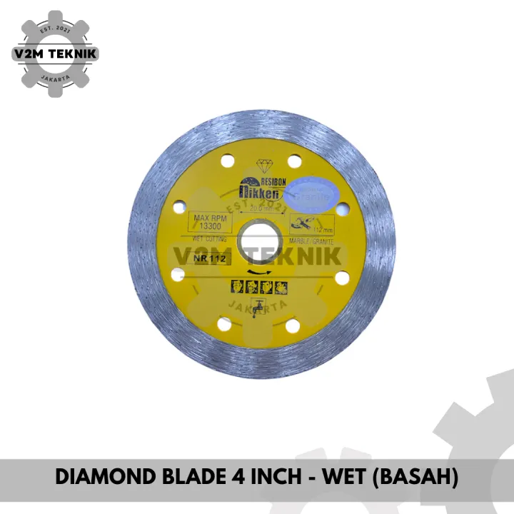 Diamond Wheel 4 Inch NR 112 / Pisau Potong Keramik Granit Wet (Basah ...
