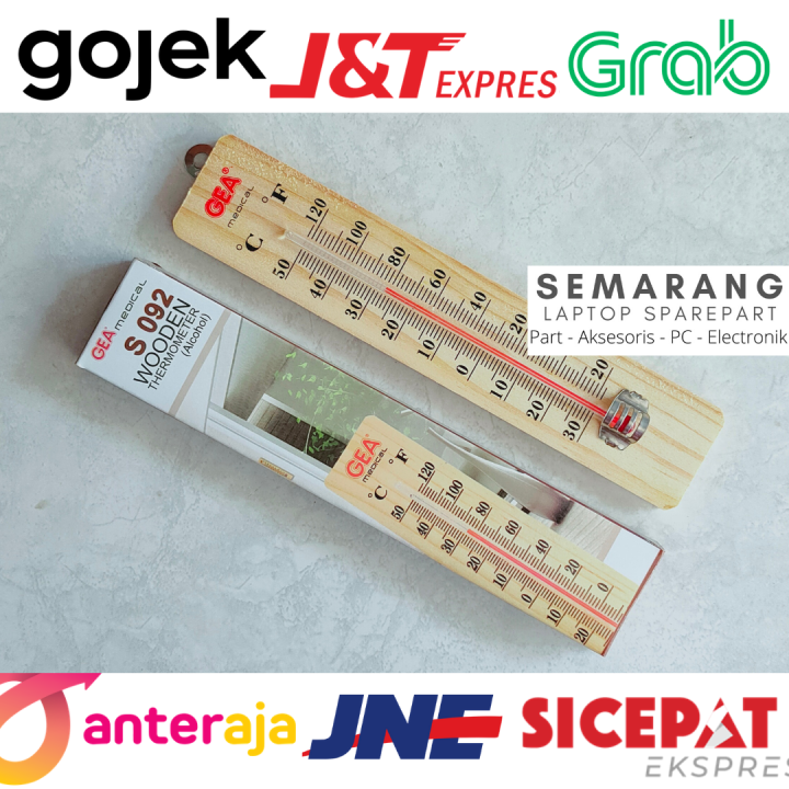 GEA THERMOMETER RUANG Dinding Kayu Termometer Ruangan Alat Ukur Suhu ...