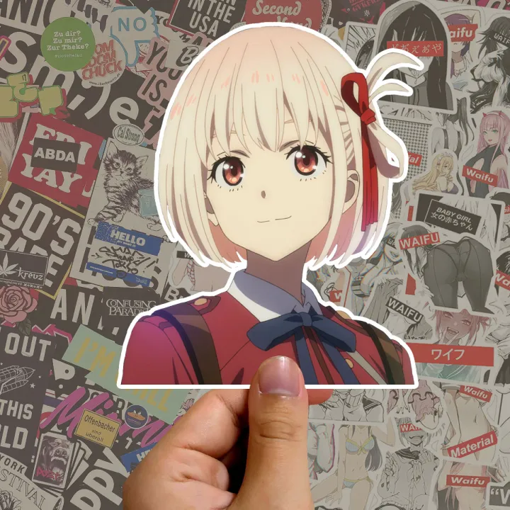Lycoris Recoil Chisato Nishikigi Sticker Anime สติกเกอร์ Takina Inoue ...