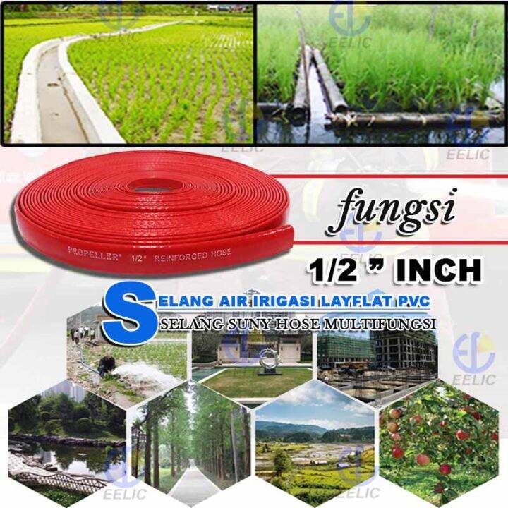 EELIC SEA-LY1/2INCH Selang air layflat pvc suny hose untuk sistem ...