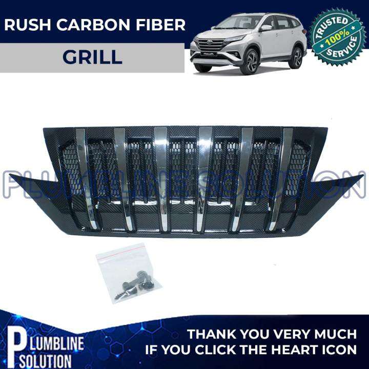 Carbon Fiber Black Toyota Rush G E Grill 2018 2019 2020 2021 2022 2023 ...