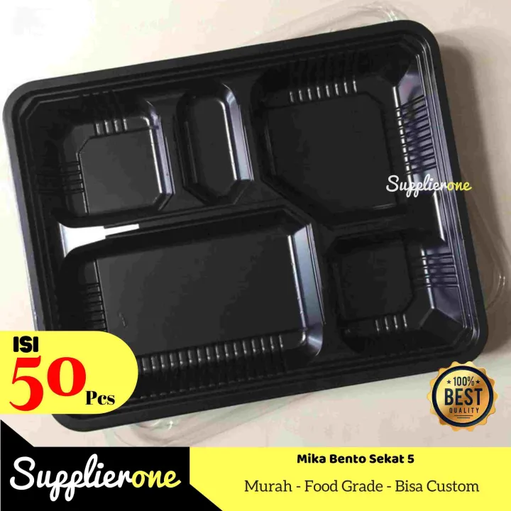 Tray Bento / Mika Bento / Mika Bento 5 sekat / Mika Plastik Bento ...