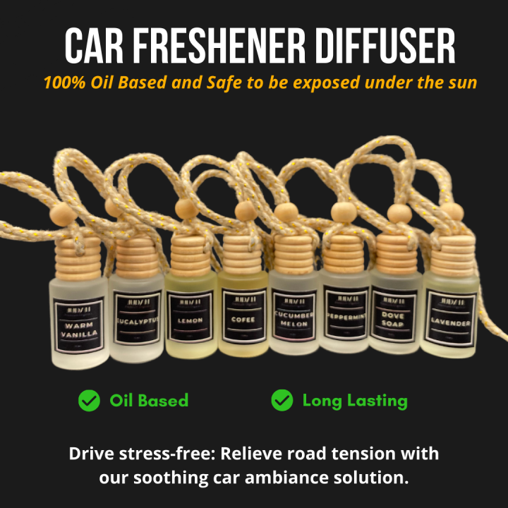 Car Hanging Diffuser (10ml) Oil-Based Scent Hanging Car Freshener ...