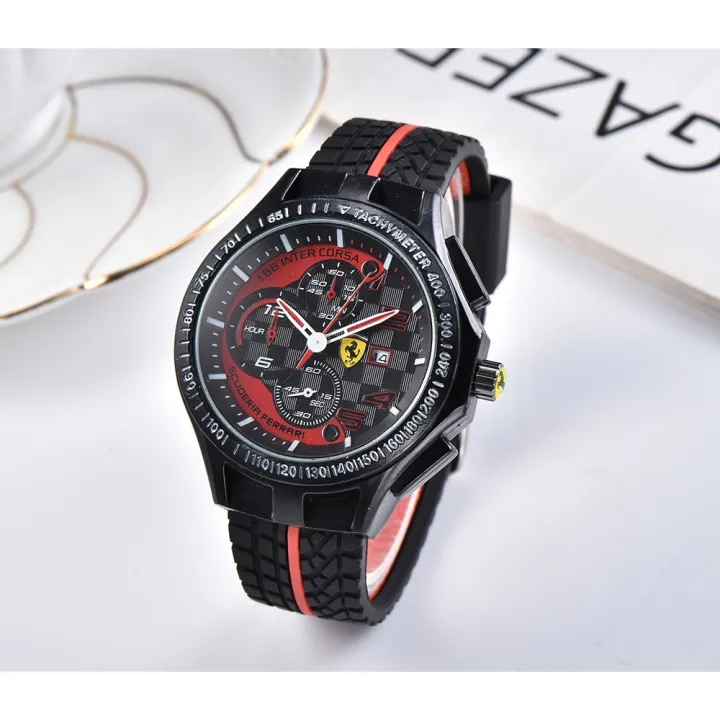 FERRARI REDREV Series 42mm Men's Luxury Sports Racing Quartz Watch ...