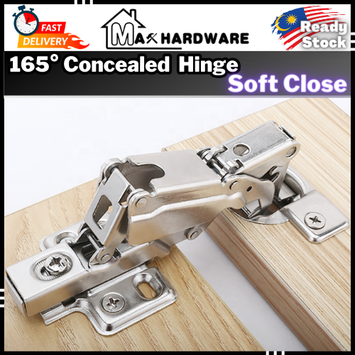 165° Soft Closing Kitchen Hinges 165 Degree Hydraulic Cabinet Hinge Conceal Engsel Pintu | Lazada