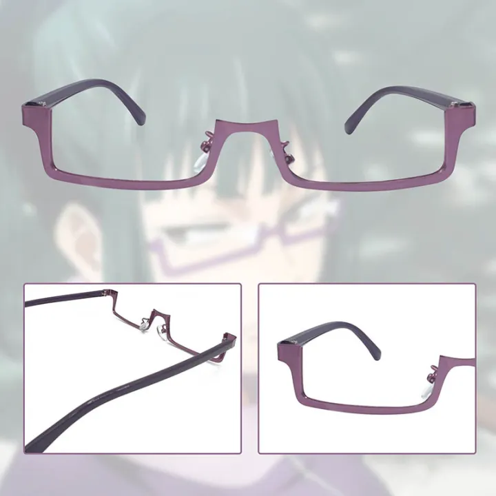 Anime Jujutsu Kaisen Maki Zenin Cosplay Glasses Purple Eyeglasses ...