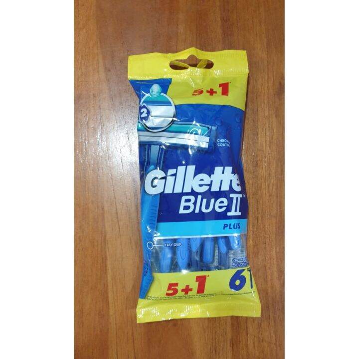 Gillette Blue II Plus Disposable Razor 5+1 pack | Lazada PH