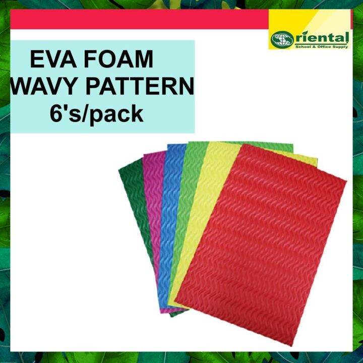 Jolly Eva Foam Wavy Pattern 6 sheets in a pack - Arts Crafts Assorted ...