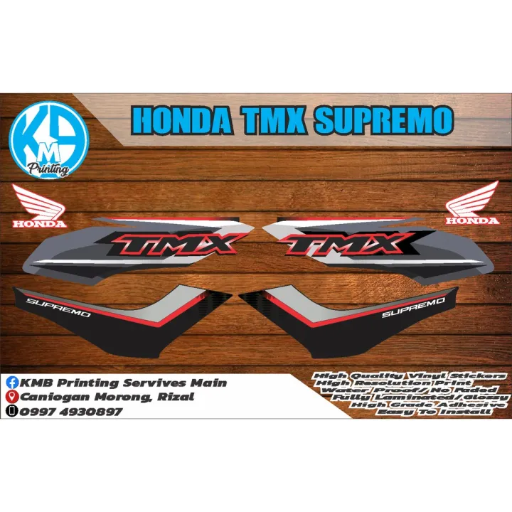 Honda TMX Supremo Red Stock Sticker Decals | Lazada PH
