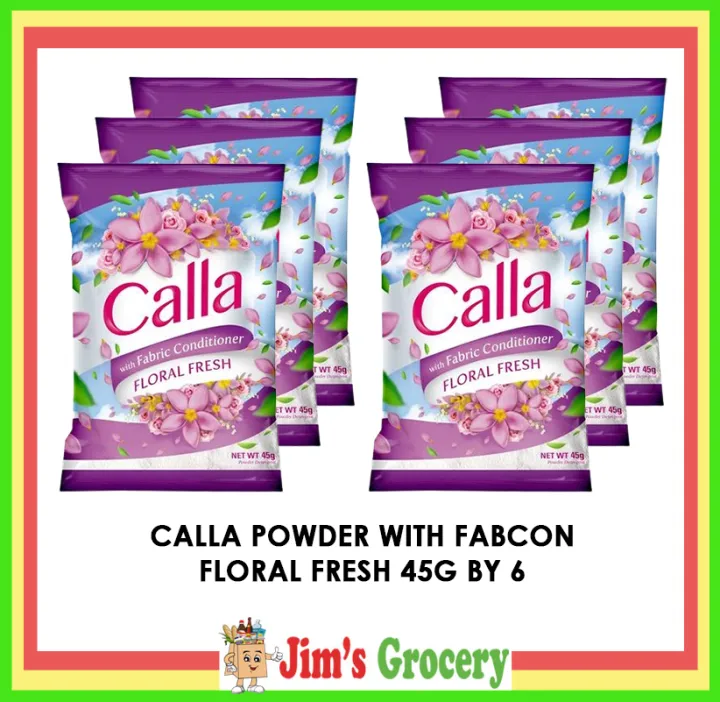 JIMS CALLA LAUNDRY POWDER WITH FABCON FLORAL FRESH 45G BY 6 | Lazada PH