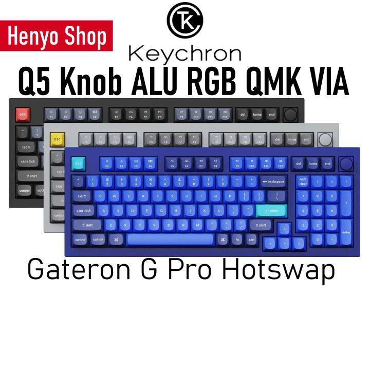 Keychron Q5 Aluminum Mechanical Keyboard Knob RGB QMK HotSwap 99-keys ...
