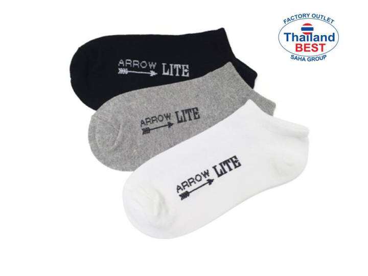ARROW_LITE ถุงเท้า ARROW LITE แบบสั้นต่ำกว่าตาตุ่ม PACK 1 คู่ สีขาว ...