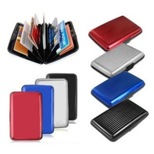 Hard Case Card Holder Pocket ATM Bank Card Credit RFID block Purse ...