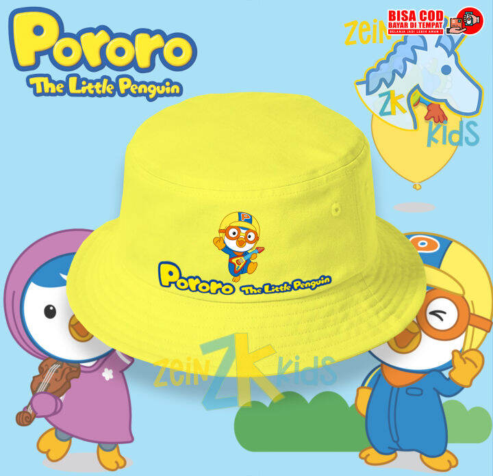 Topi Anak Pororo / Bucket Hat Anak Pororo | Lazada Indonesia
