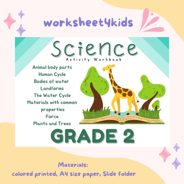 64 PAGES SCIENCE WORKBOOK ACTIVITIES GRADE 2 (2 Pages per sheet ...
