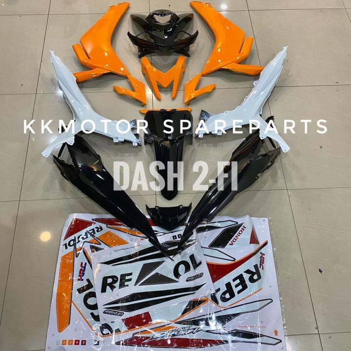HONDA DASH 2 FI COVER SET COVERSET FUEL INJECTION *FREE STICKER RANDOM | Lazada